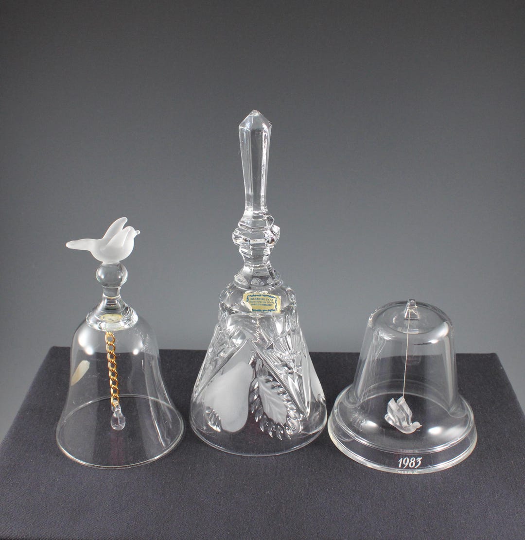 Gorgeous - Vintage Handmade Crystal Glass Bells - Lot of 3 Sold ...
