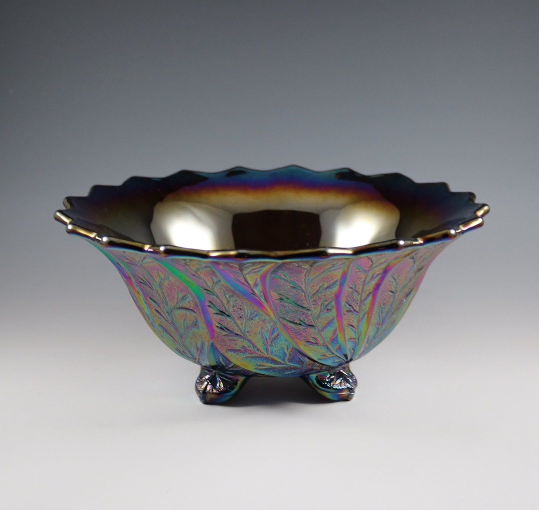 Vintage Imperial Lenox Handmade Amethyst Carnival Glass - Etsy