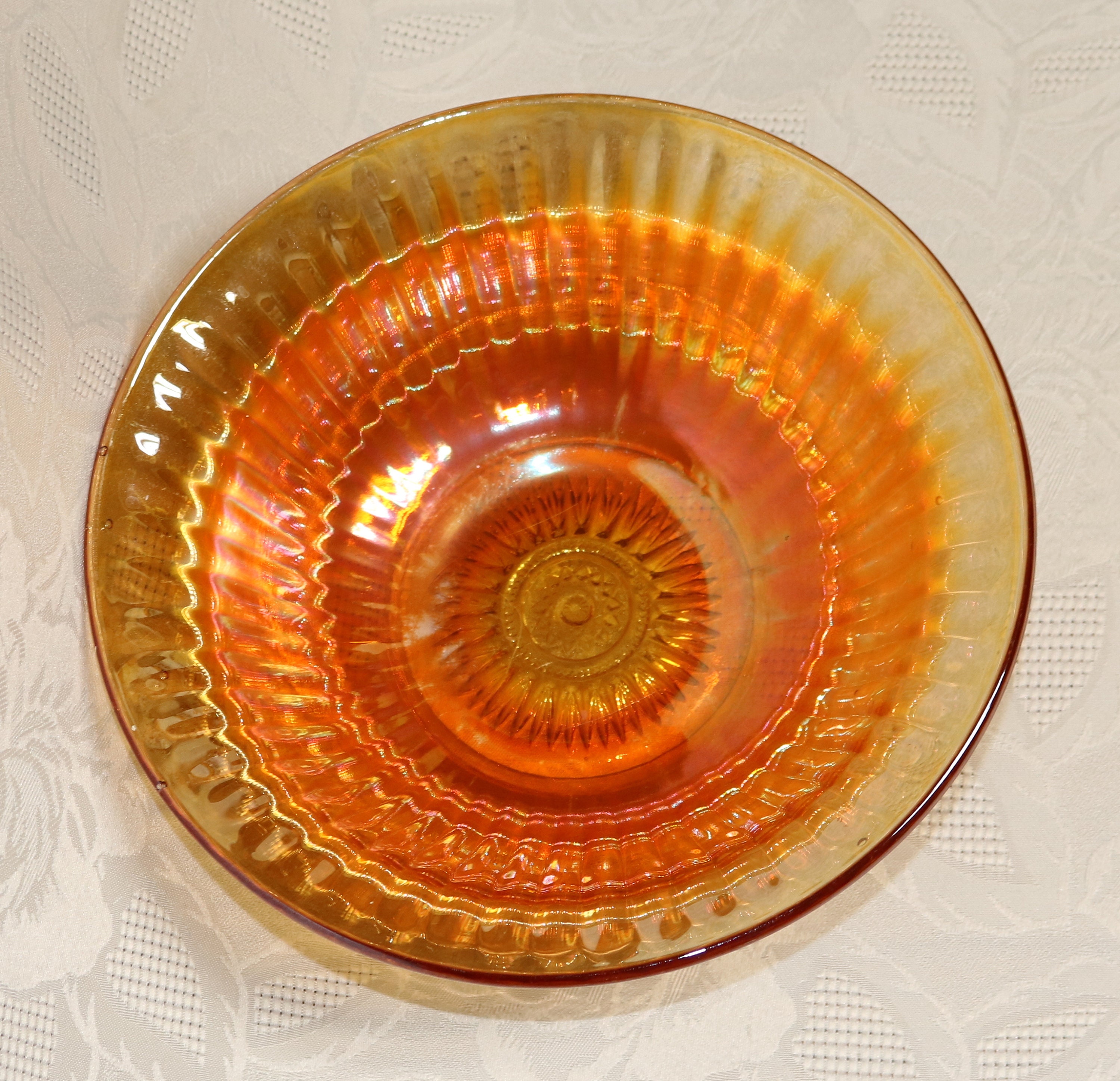 Vintage Imperial Marigold Carnival Rib Optic 9 Bowl - Etsy