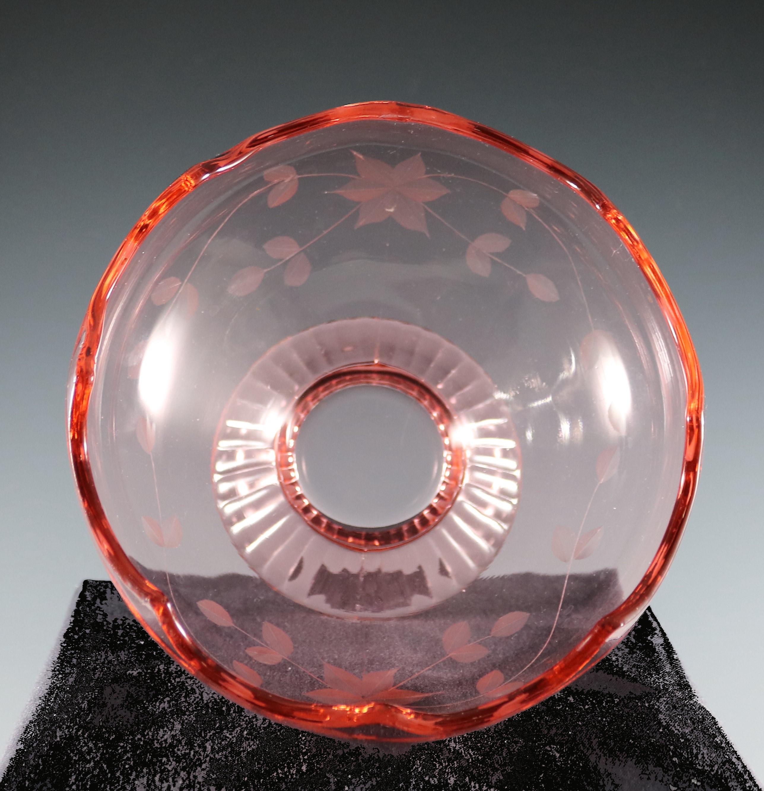 Antique Lancaster Standard Glass Wheel Cut 1675 Pink Footed - Etsy