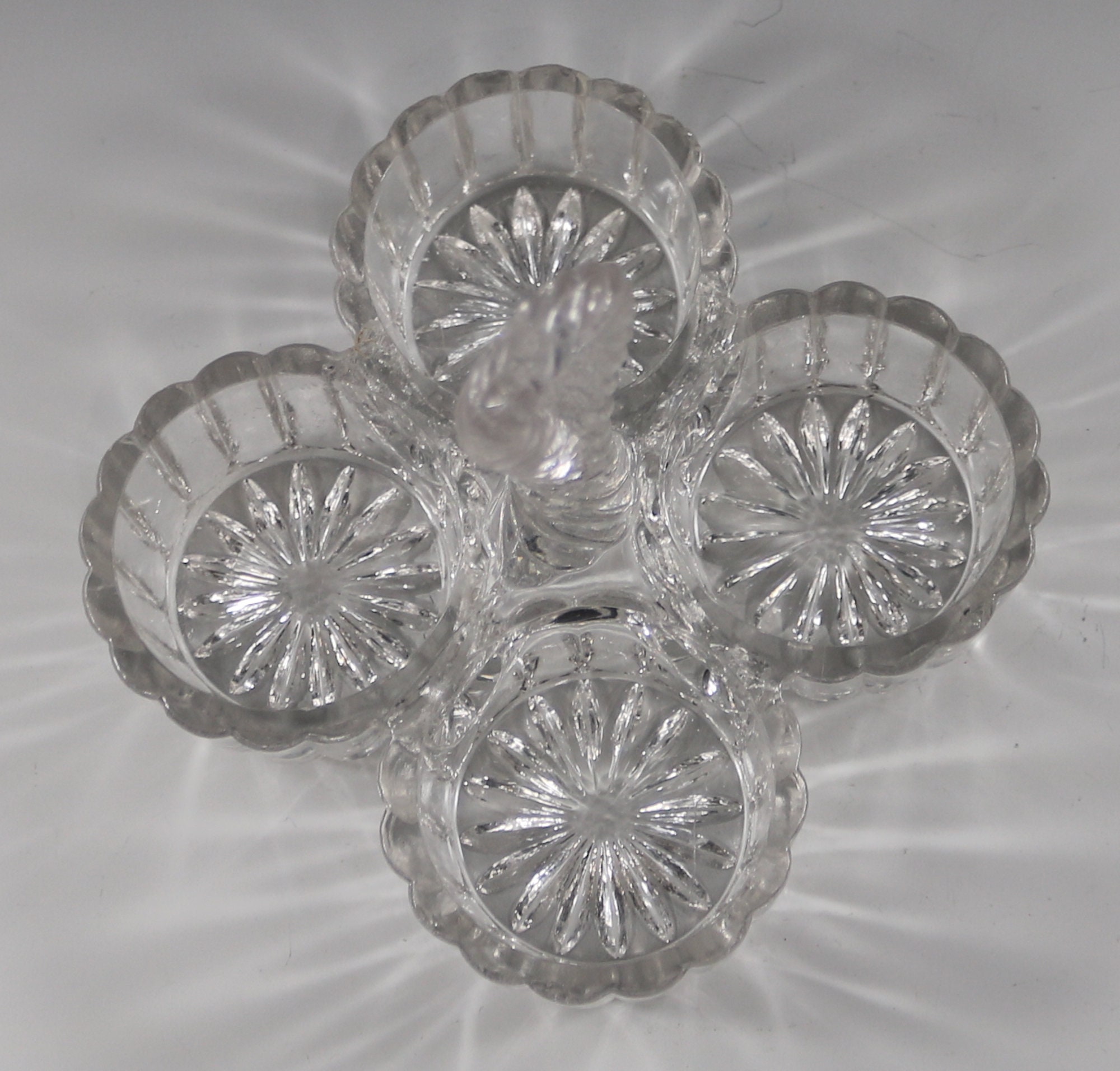 Amtique Elson Glass Co Handmade Crystal Condiment Caddy - Etsy