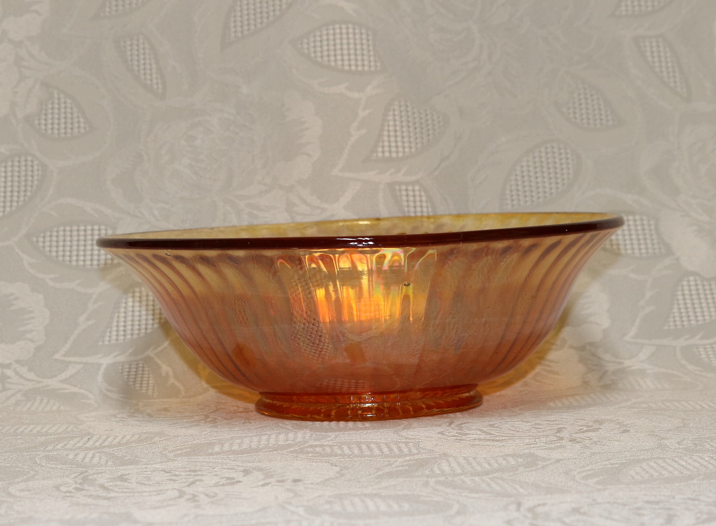 Vintage Imperial Marigold Carnival Rib Optic 9 Bowl - Etsy