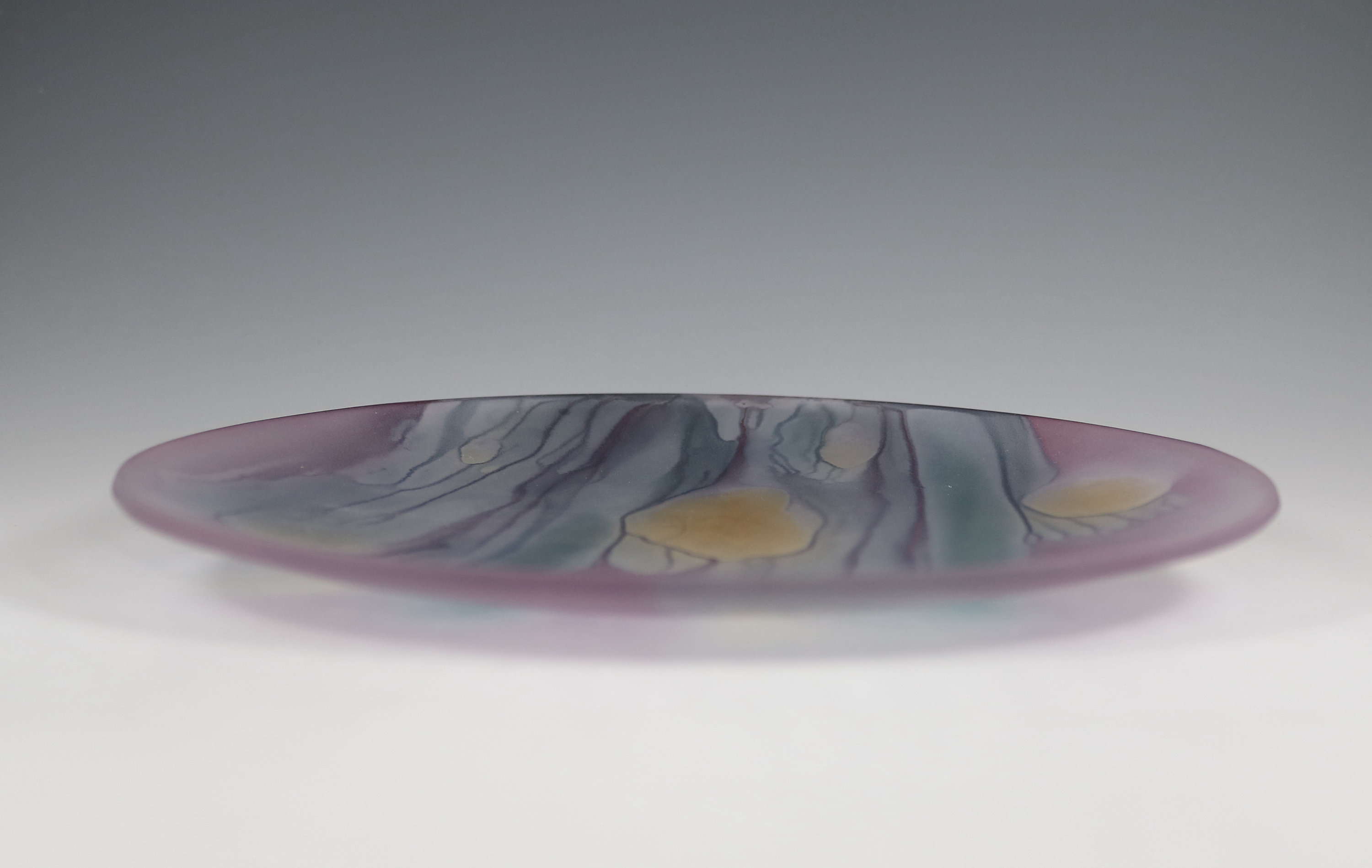 Vintage Nouveau Art Glass by Rueven Hand Painted Glass Plate - Etsy