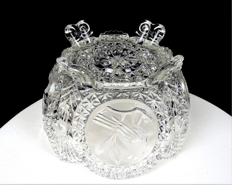 Hofbauer Crystal Glass Byrdes Collection 24% Lead Crystal 8 1/2" FOOTED ...