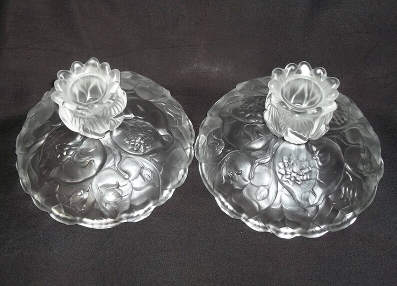 Vintage Fenton Crystal Satin water Lily Pattern | Etsy