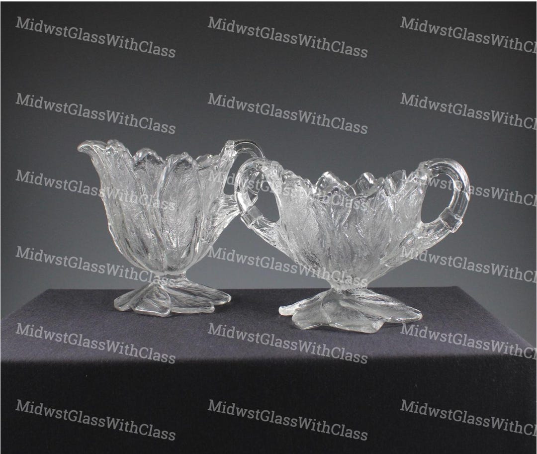 Antique Cambridge Handmade Crystal Everglade #26 Pattern Cream and ...