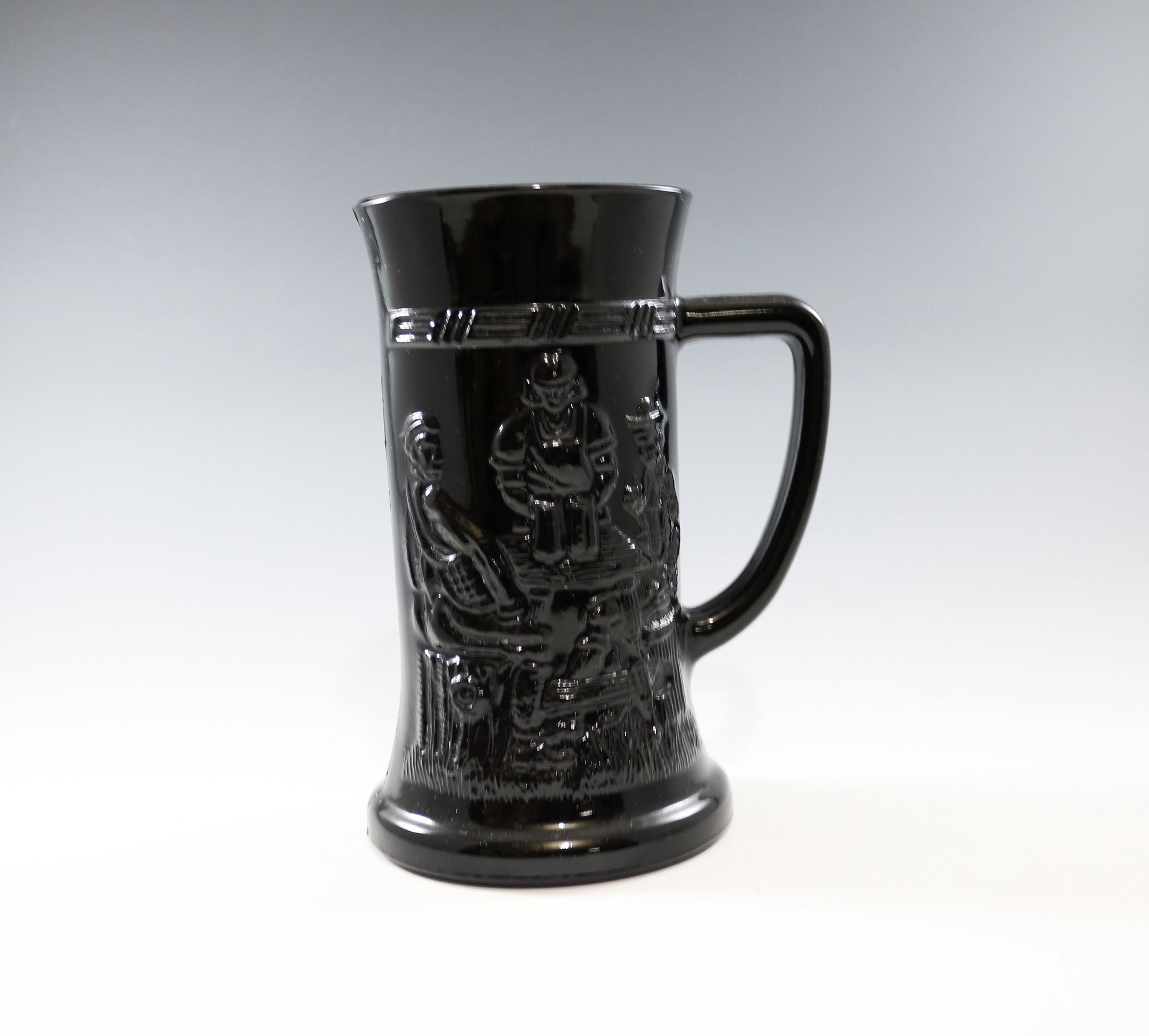 Vintage Indiana Tiara Black Pub Scene Mug-stein With Handle - Etsy