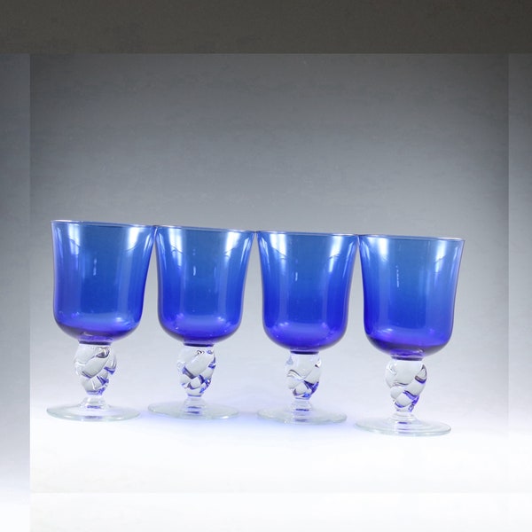Blue Crystal Goblets - Etsy