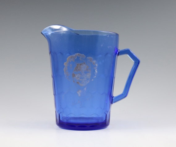 Vintage 1930s Shirley Temple Hazel Atlas Co Cobalt Blue Etsy