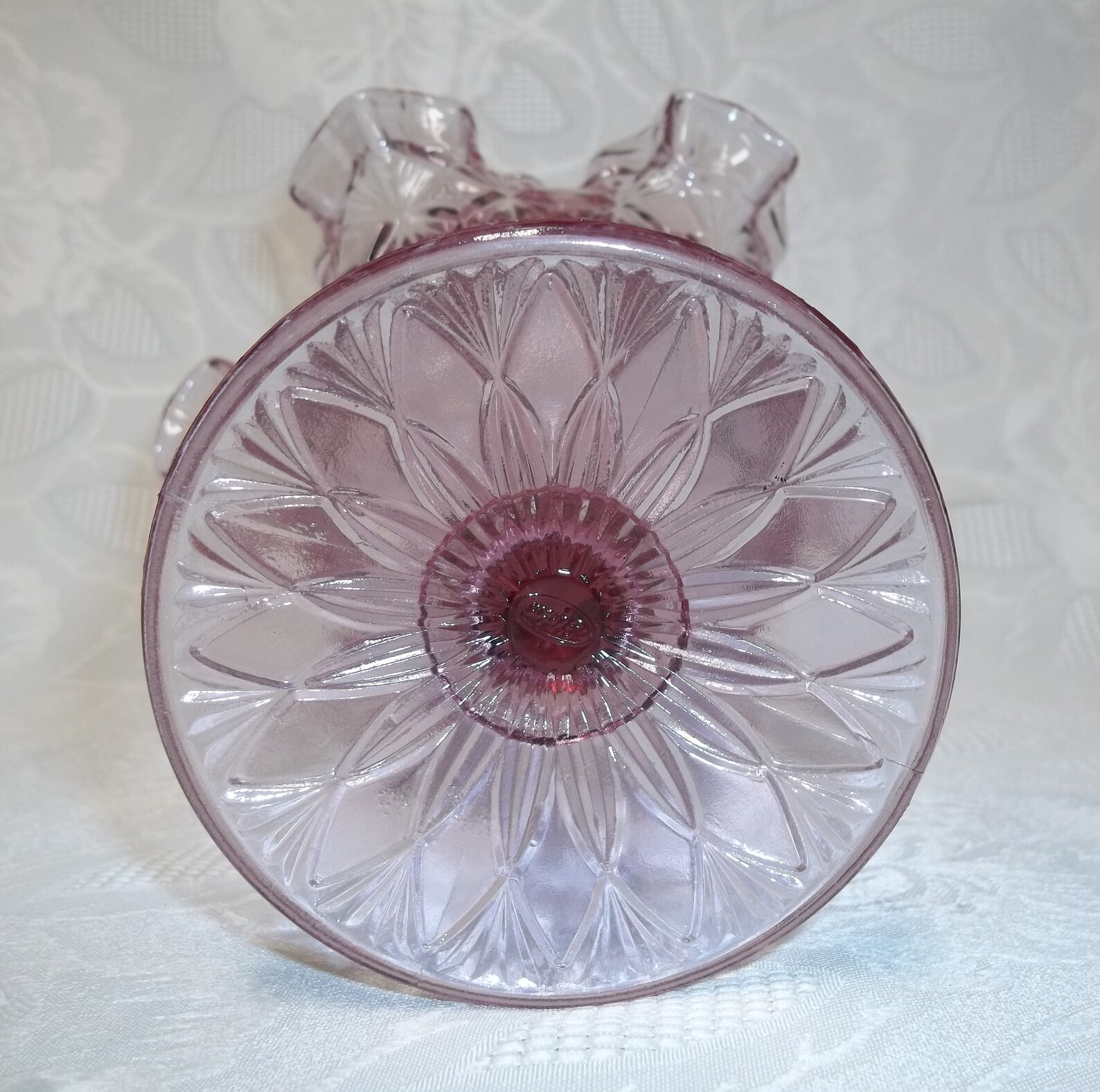 Fenton Vintage Handmade Colonial Pink Fine Cut and Block - Etsy