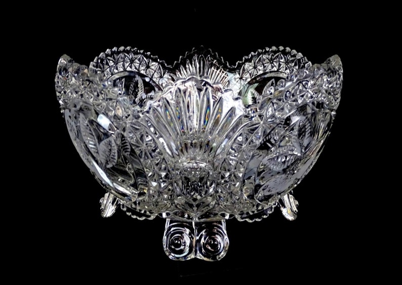 Hofbauer Crystal Glass Byrdes Collection 24% Lead Crystal 8 1/2" FOOTED ...