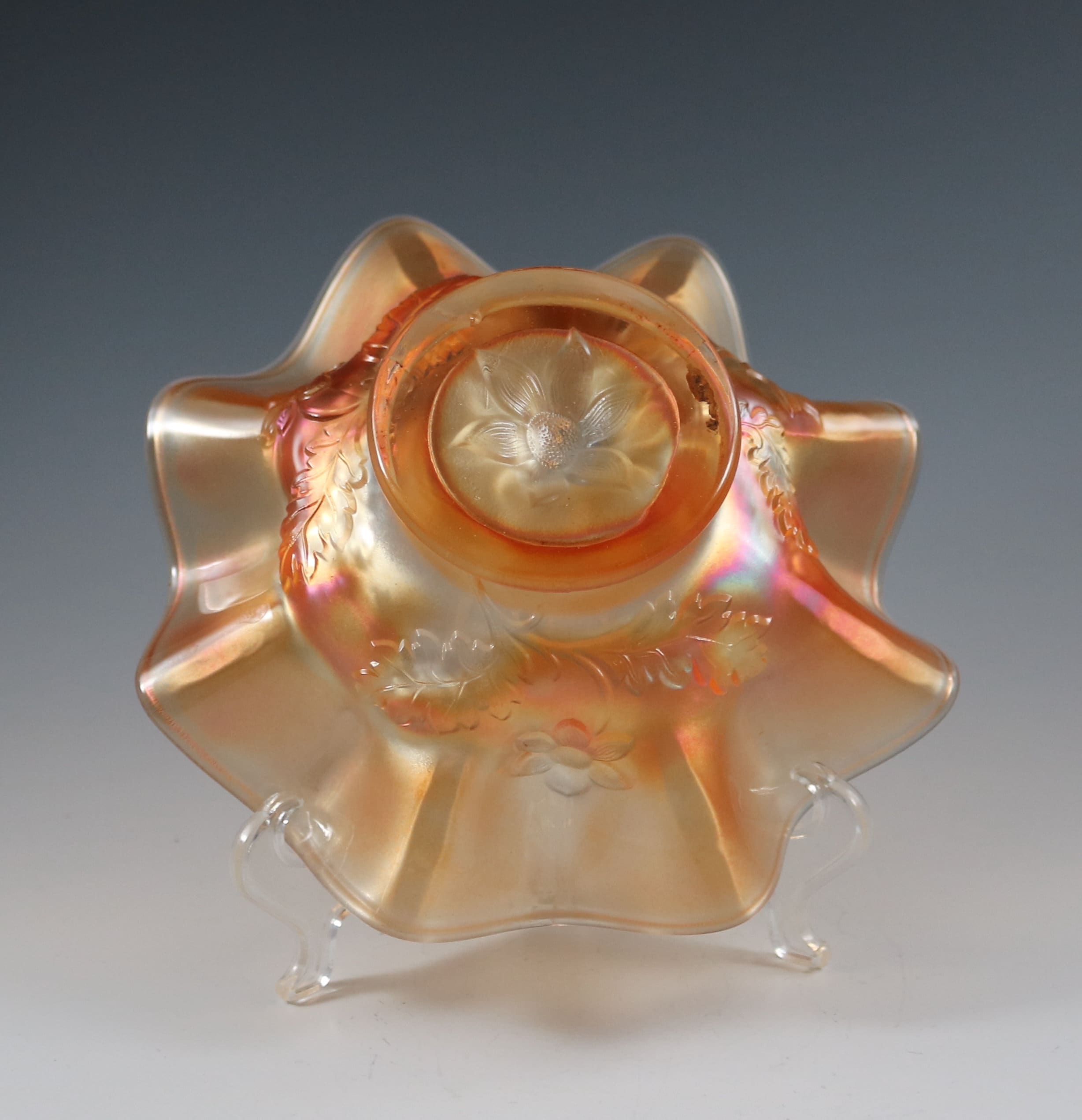 Antique Dugan Handmade Marigold Carnival Glass Triplets - Etsy