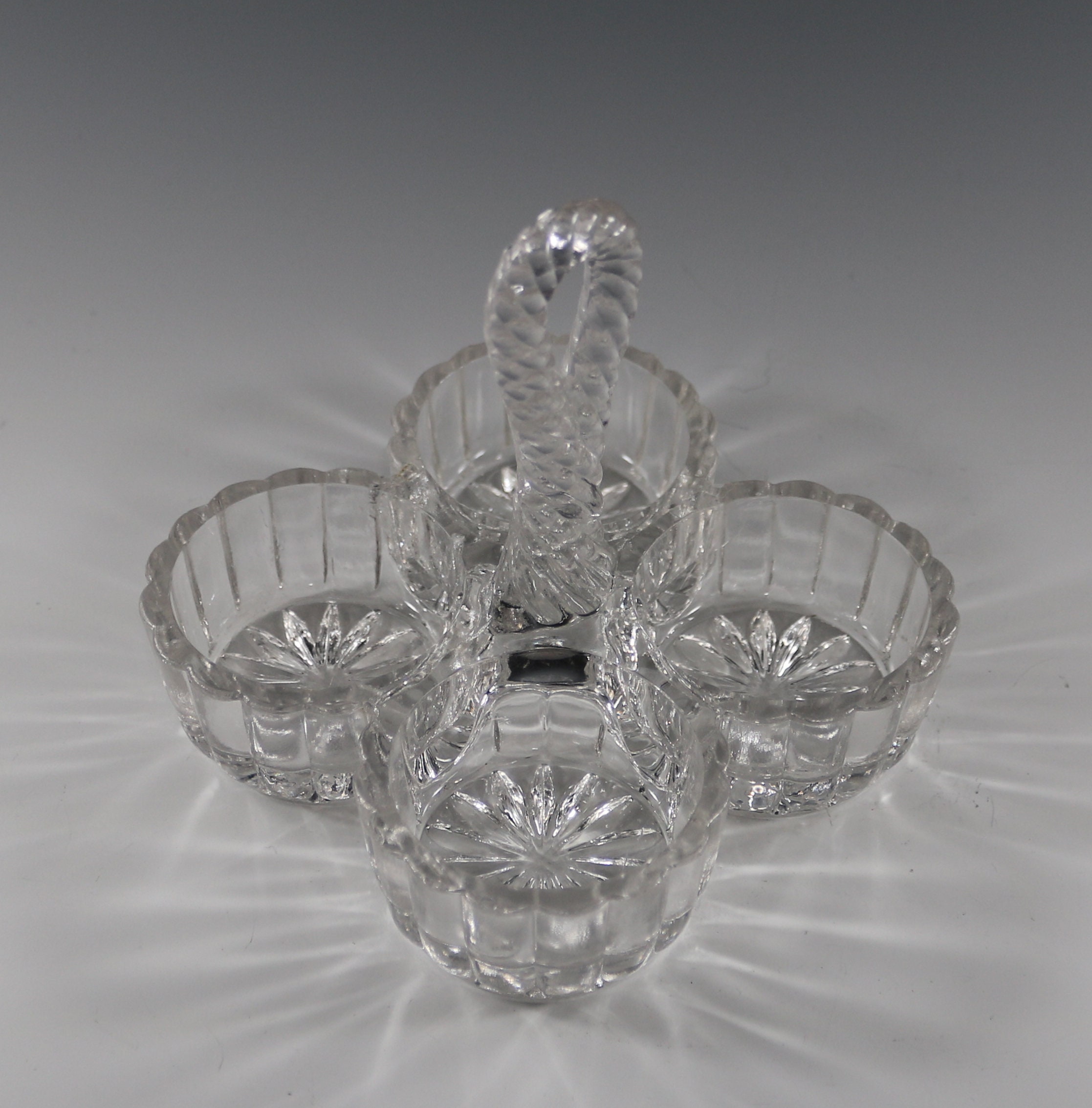 Amtique Elson Glass Co Handmade Crystal Condiment Caddy - Etsy
