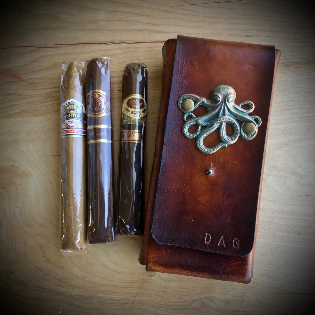 Steampunk Cigar Case, Patina Copper Octopus, Cthulhu Case, Travel ...