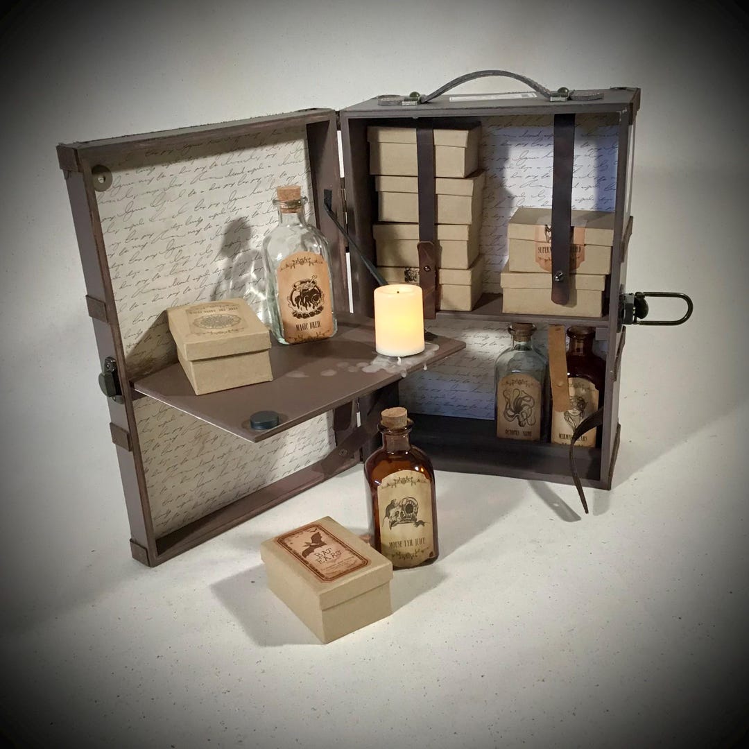 Potion Master Trunk, Mini Wizard Trunk Potions, Spells, Fantasy ...
