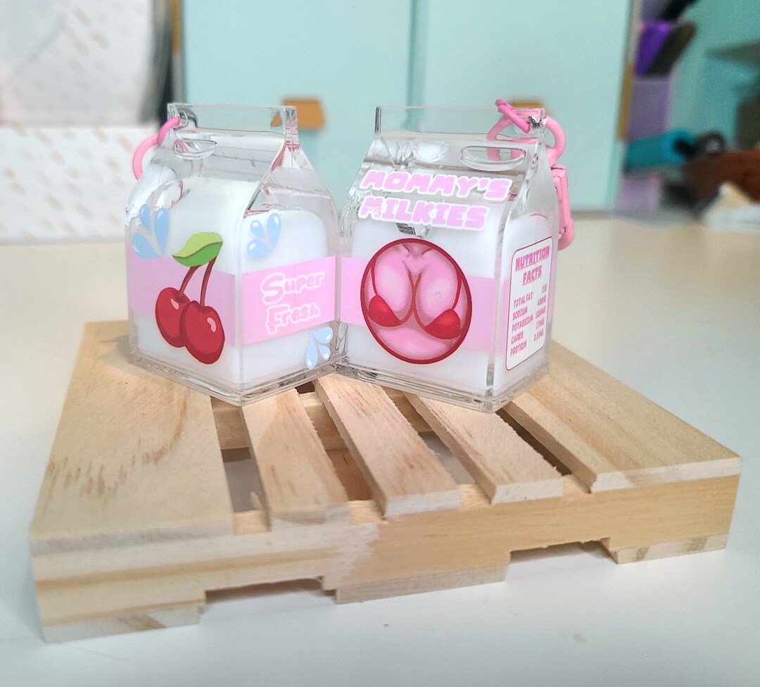 Pick Two 3D Milk Carton Charm Keychain - Etsy