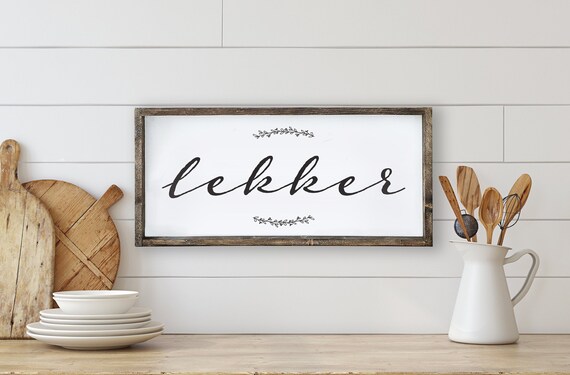Lekker Sign Lekker Wood Sign Dutch Wood Sign German Lekker | Etsy