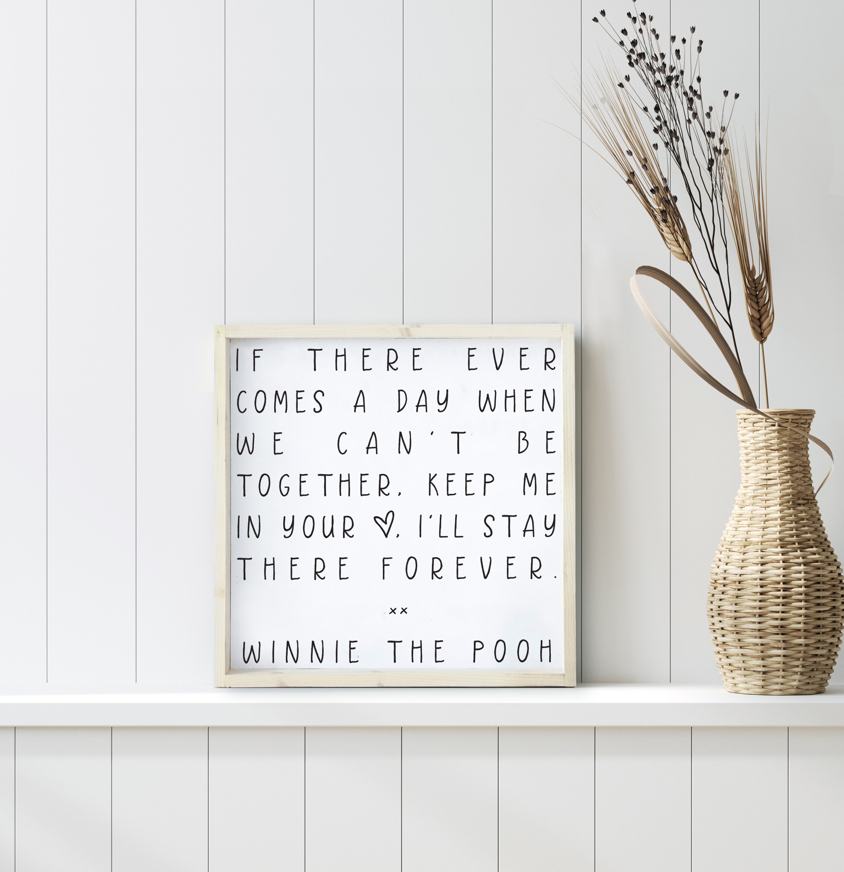 Winnie the Pooh Wood Sign. Winnie the Pooh Framed Sign. Winnie | Etsy