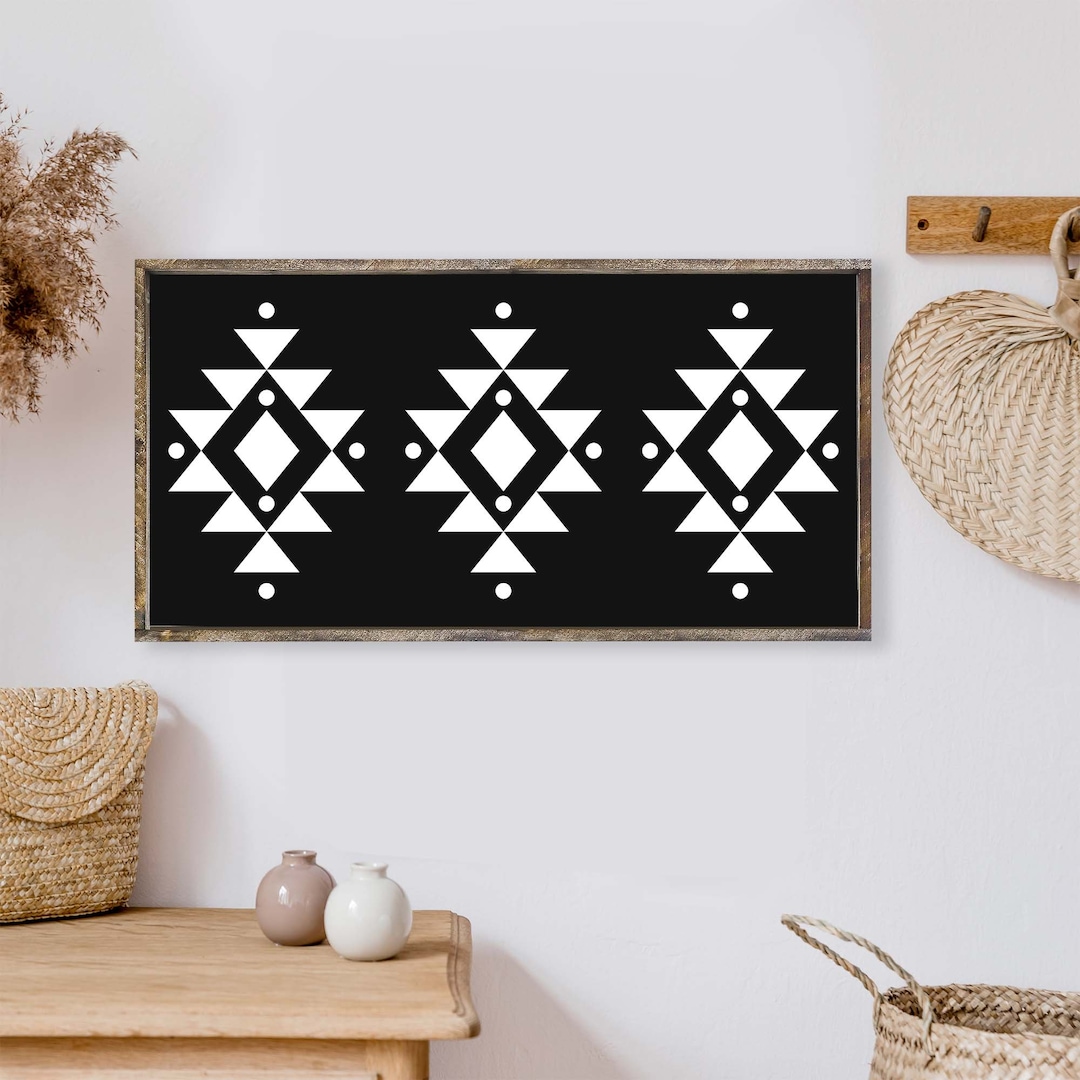 Large Aztec Wood Sign - Etsy
