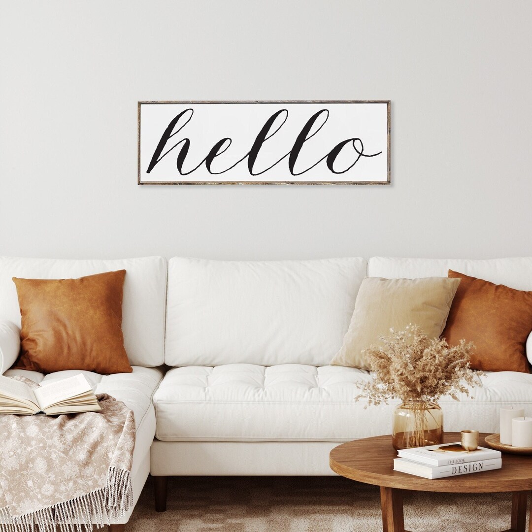 Hello Wood Sign, Entryway Decor, Entryway Sign - Etsy