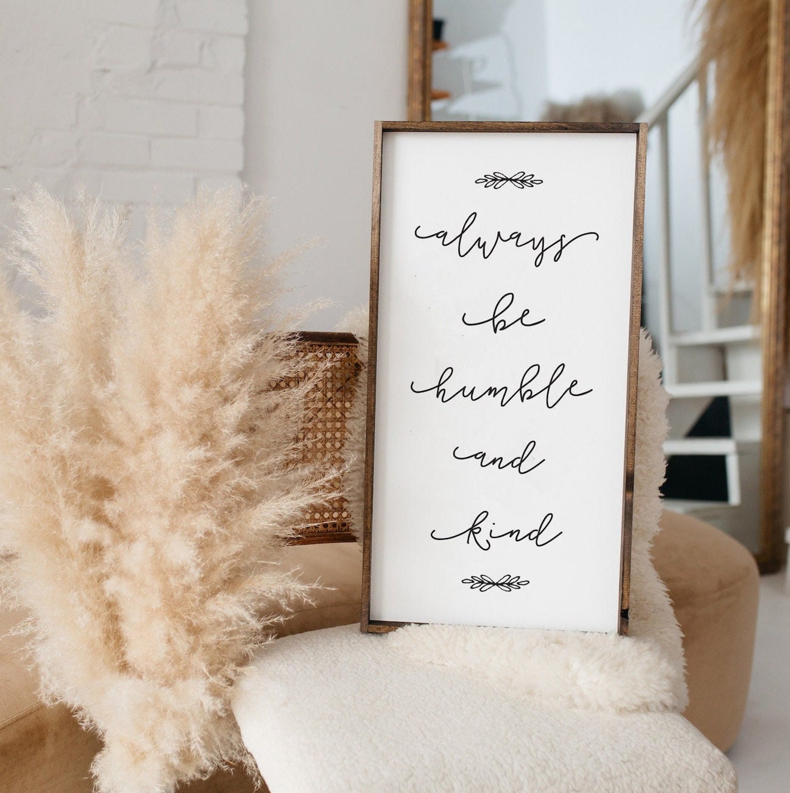 Always Be Humble and Kind Framed Wood Sign. - Etsy