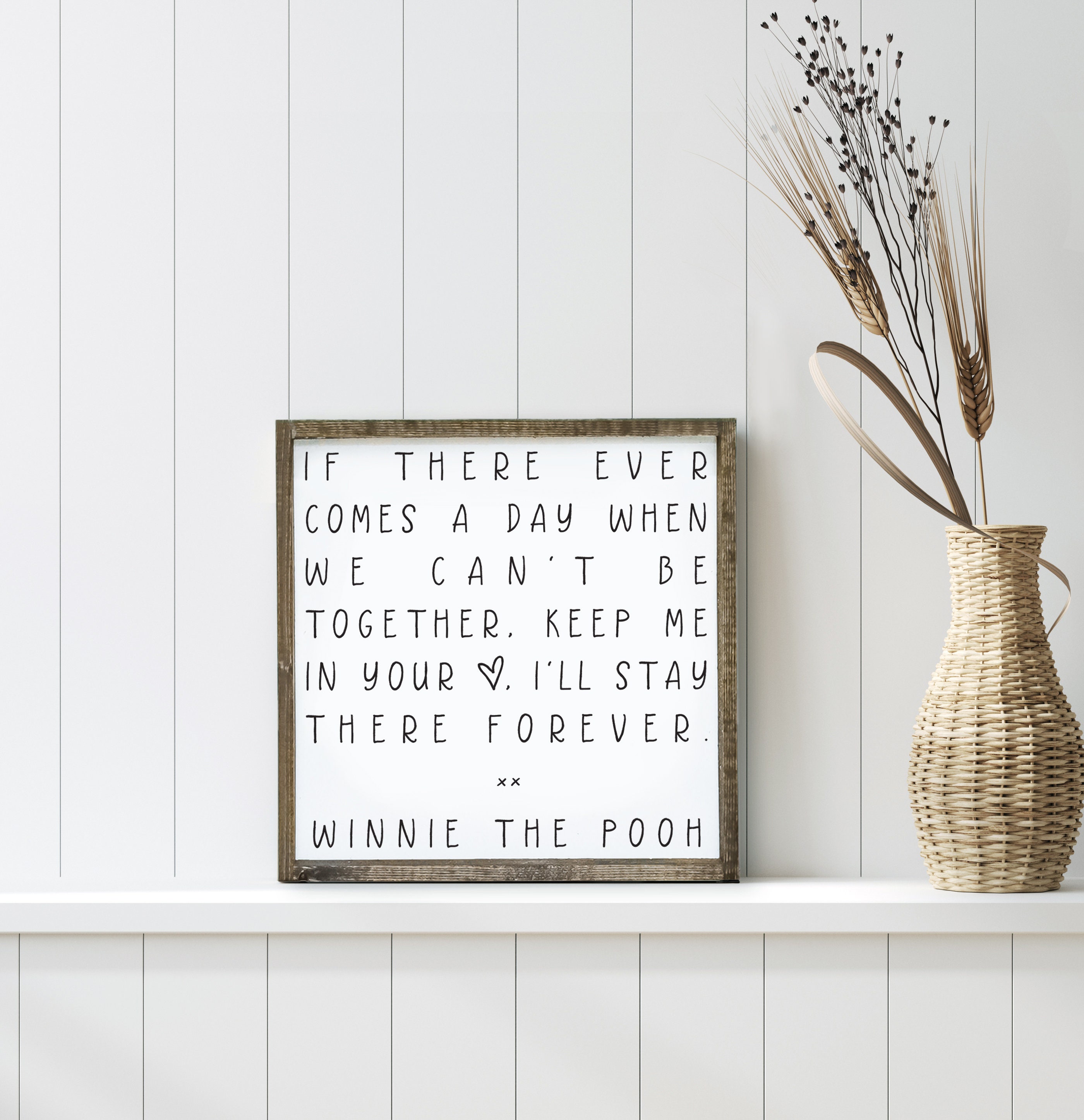 Winnie the Pooh Wood Sign. Winnie the Pooh Framed Sign. Winnie | Etsy