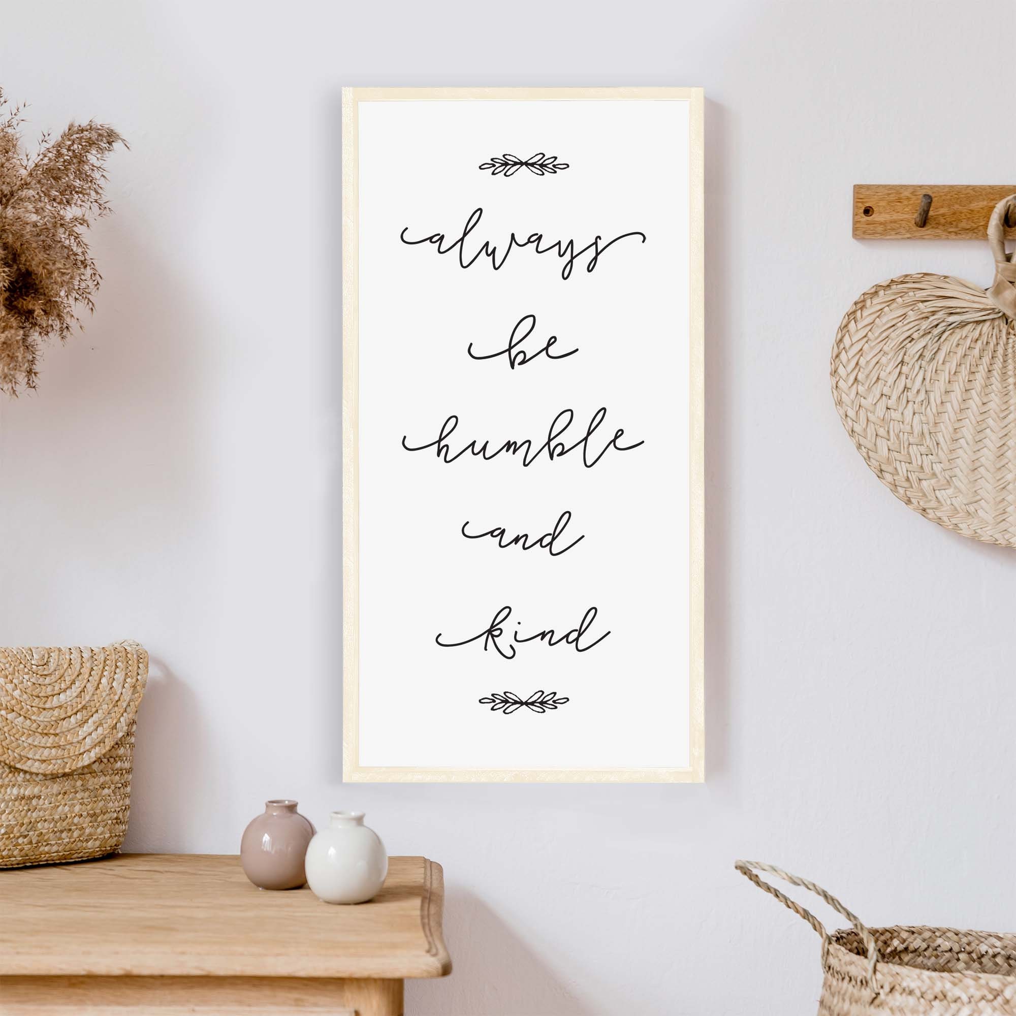 Always Be Humble and Kind Framed Wood Sign. - Etsy