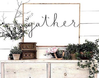 Gather sign | Etsy
