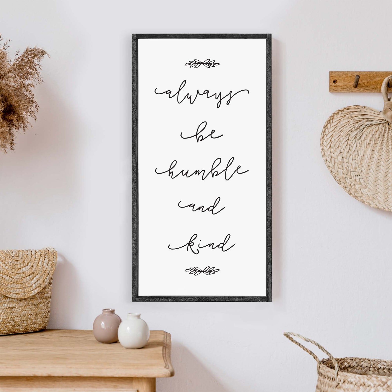 Always Be Humble and Kind Framed Wood Sign. - Etsy