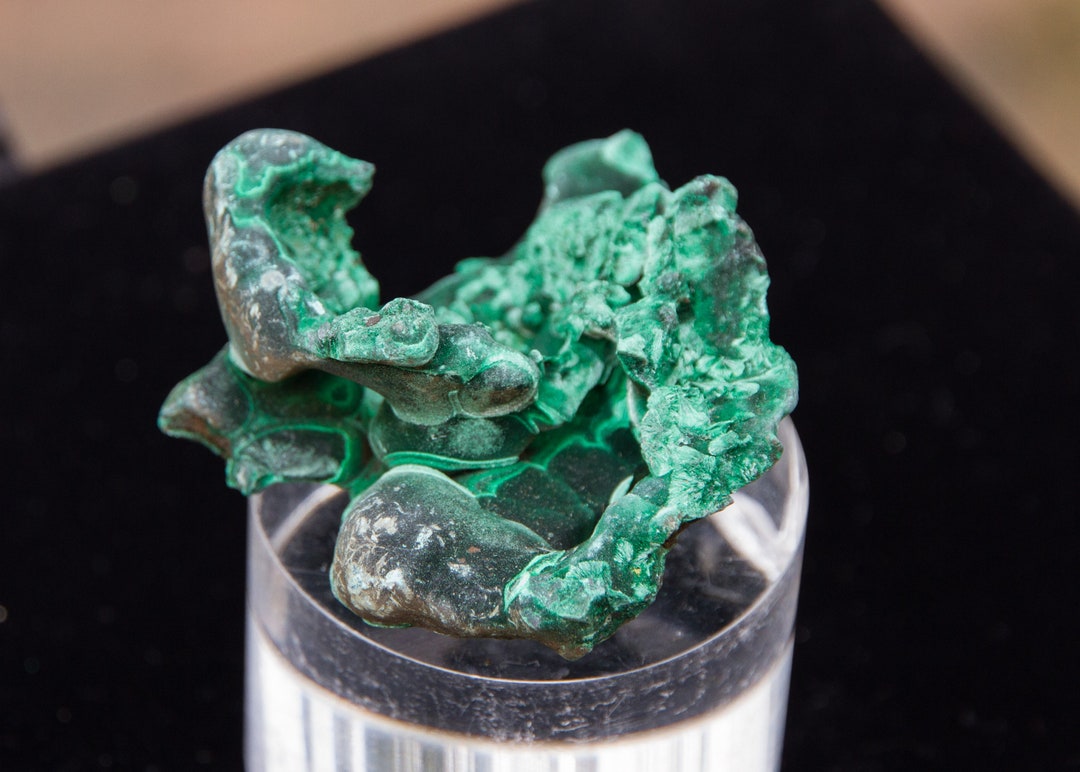 Natural Raw Fibrous Malachite Brilliant Luster Katanga Copper Crescent ...