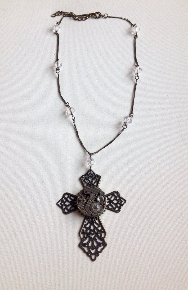 Brass Steampunk Cross - Etsy