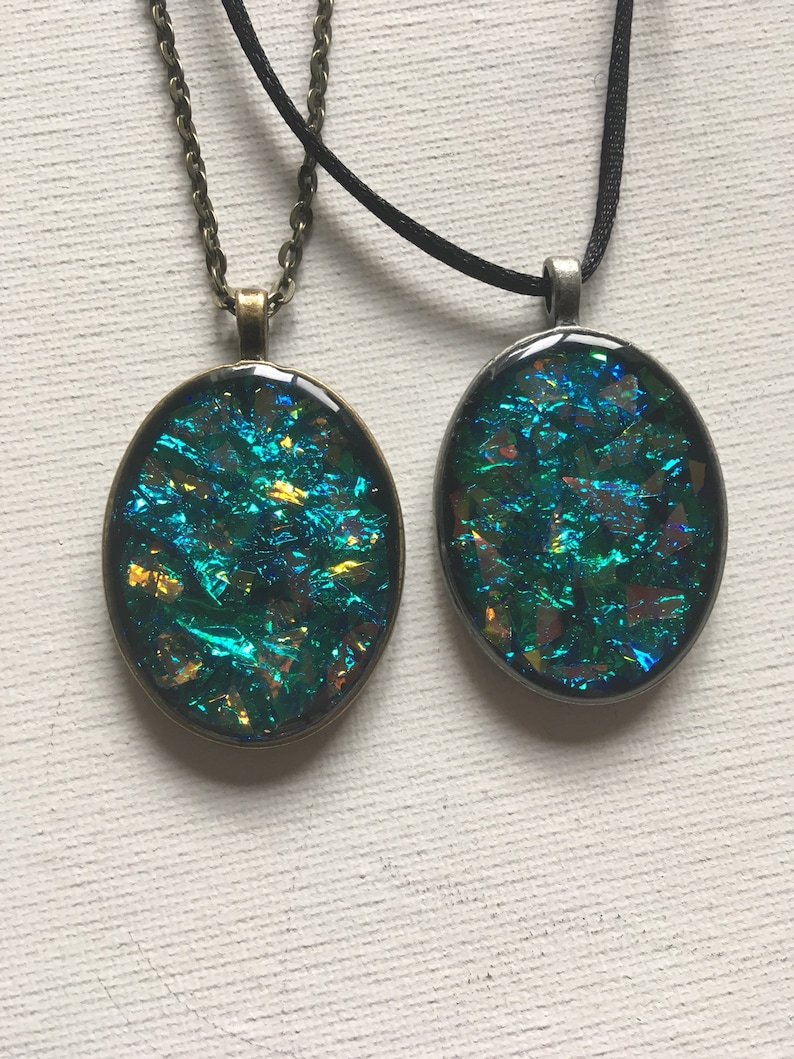Large Faux Opal Necklace - Etsy