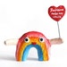 Paper Mache Happy Rainbow Figurine Rainbows Make Me Smile - Etsy