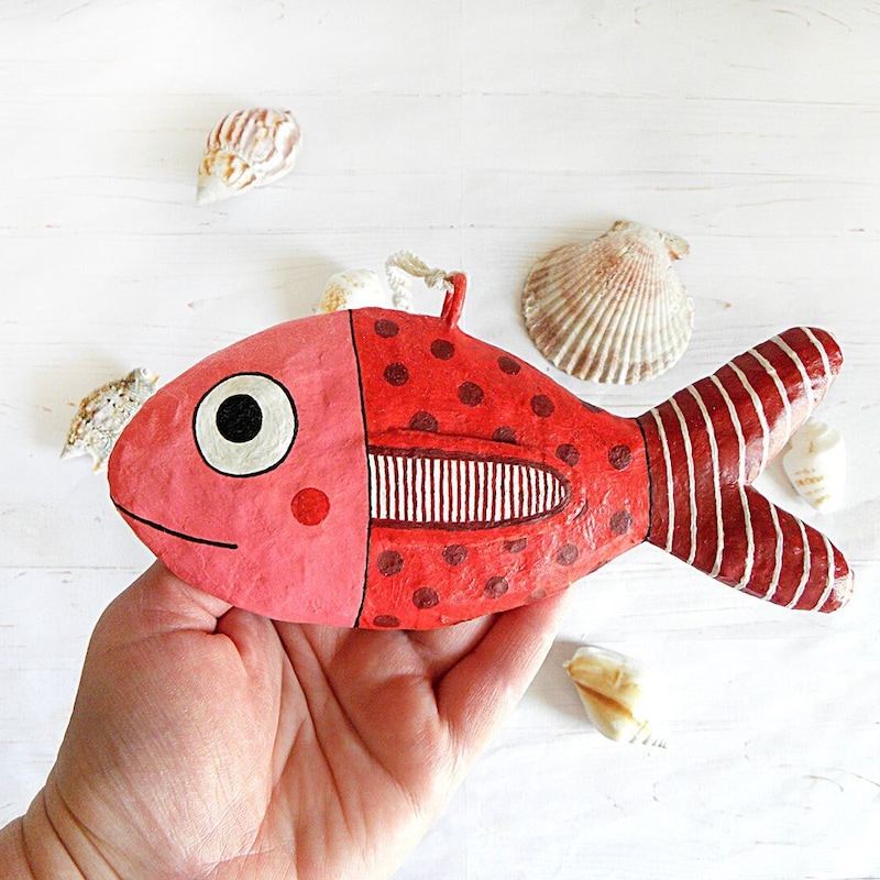 Paper Mache Fish - Etsy