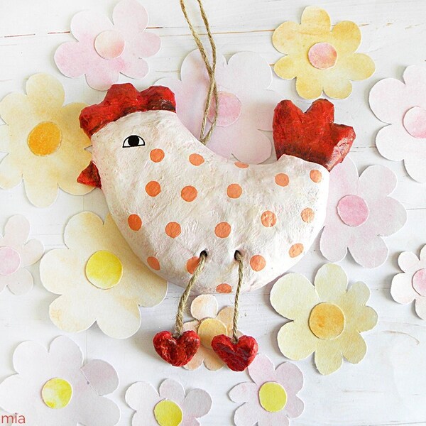 Paper Mache Chickens - Etsy