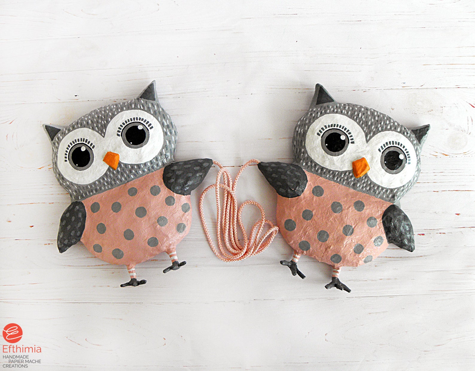Paper Mache Owl Art Display Owls Kids Display Paper Mache - Etsy