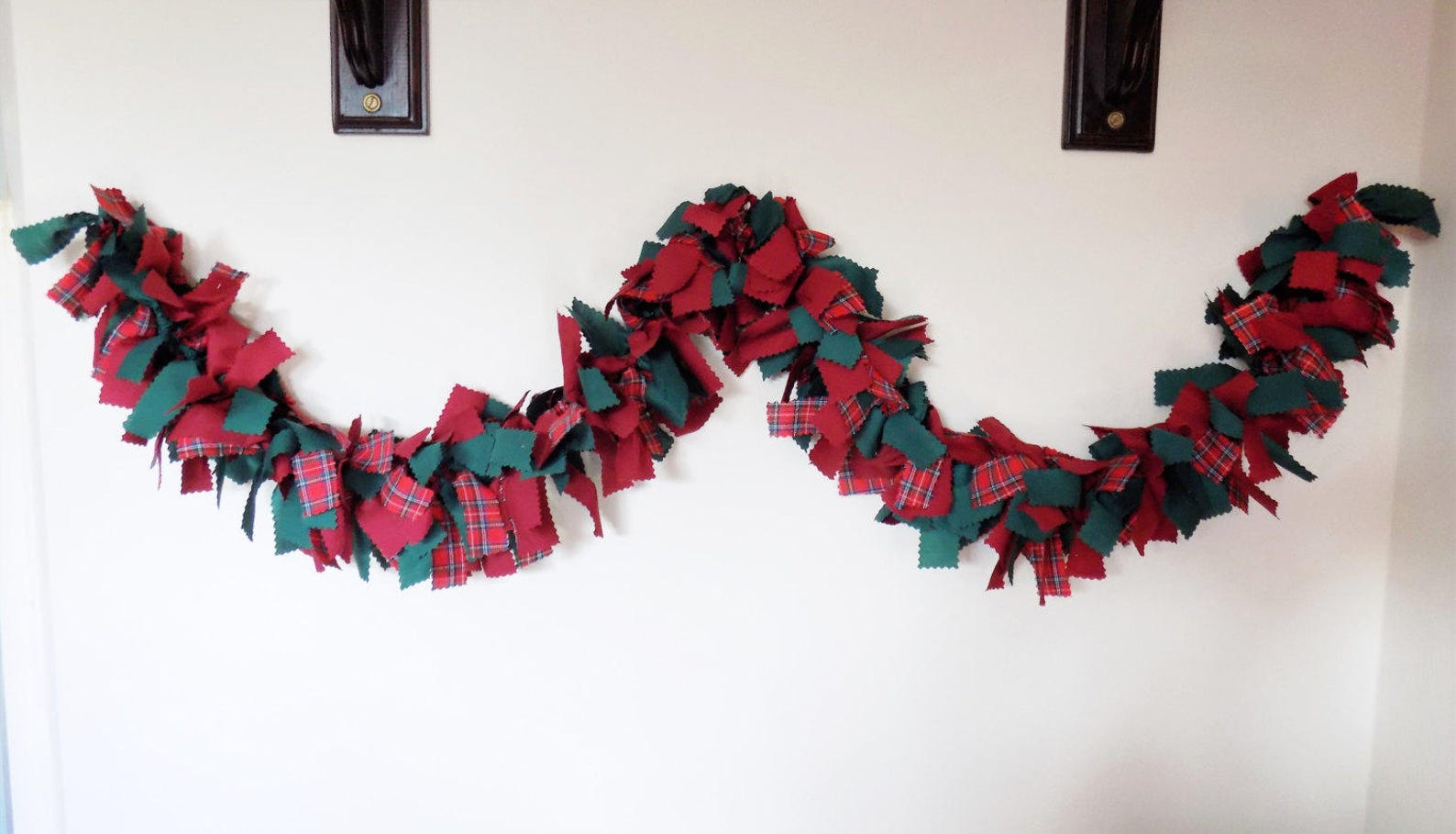 Christmas Garland Rag Swag Rag Garland - Etsy UK