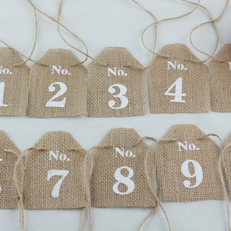 Burlap Table Numbers - Etsy