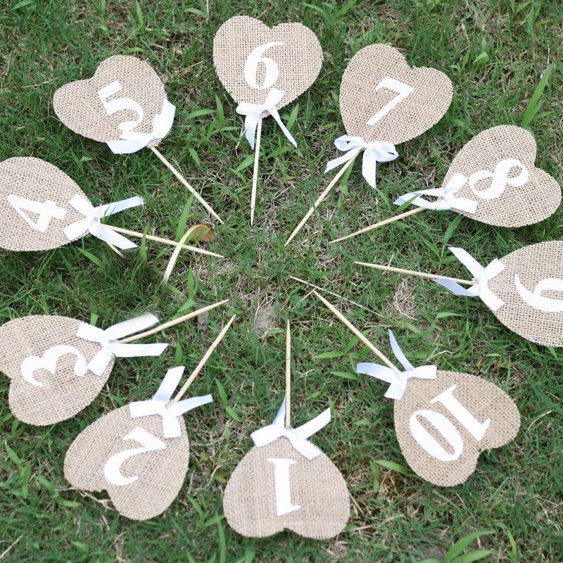 Table Numbers Burlap - Etsy