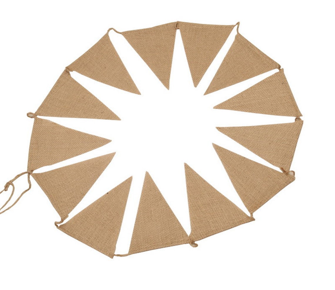 Burlap Triangle Bannershessianbannersjute Bannersphoto | Etsy