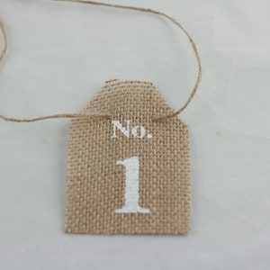 Burlap Table Number Cards,rustic Wedding Reception,jute,hessian Cards ...