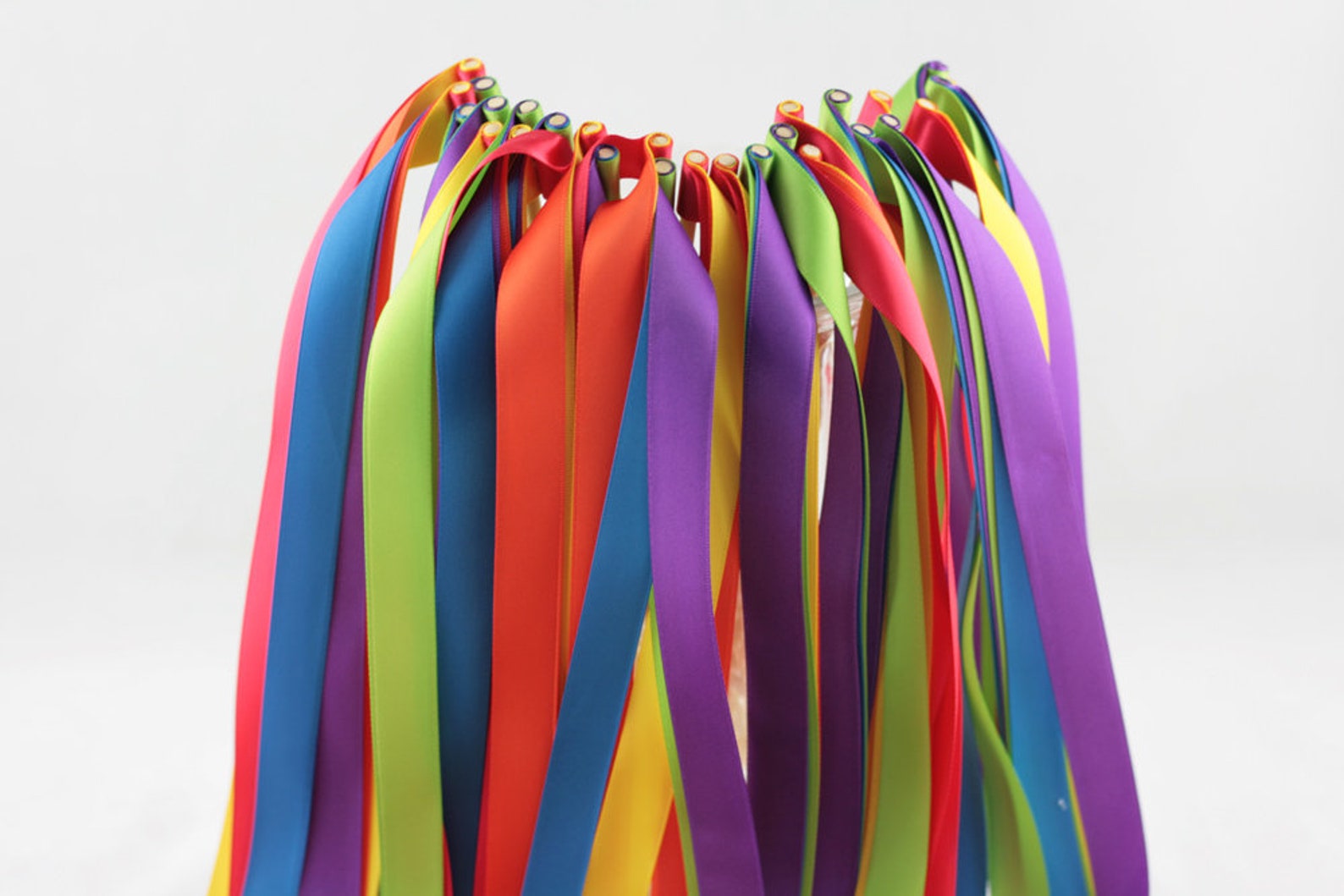 50PCS Handmade Wedding WandsTriple RibbonRainbow Color | Etsy