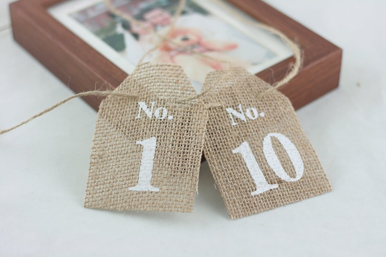 Burlap Table Number CardsRustic Wedding | Etsy