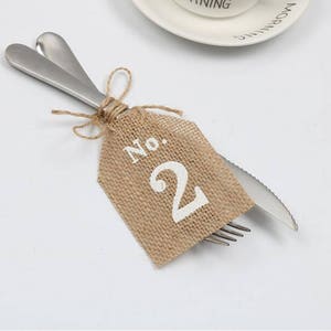 Burlap Table Number Cards,rustic Wedding Reception,jute,hessian Cards ...