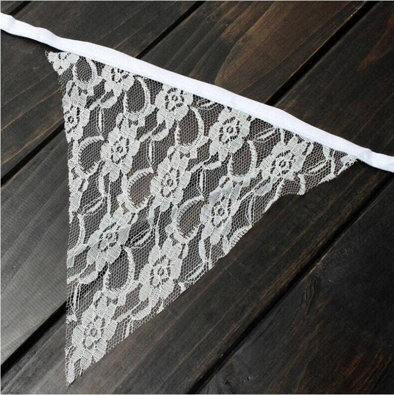 Burlap Lace Triangle BannersHessianBannersJute | Etsy