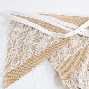 Burlap Lace Triangle Banners,hessian banners,jute Banners,photo Prop ...