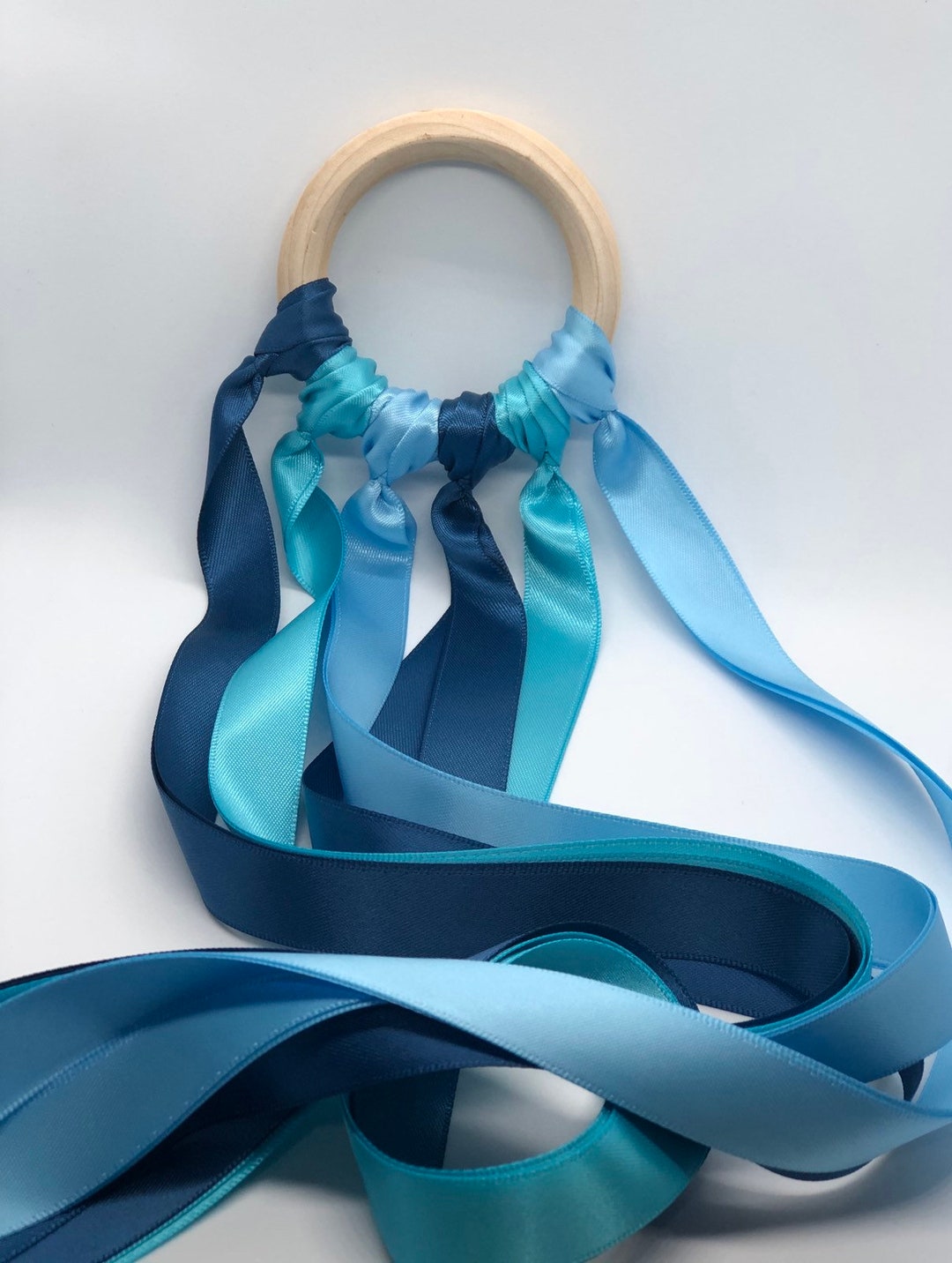 Ribbon Hand Kite,streamer,wooden Toy, Wands,dancing Ring,wood Rainbow ...