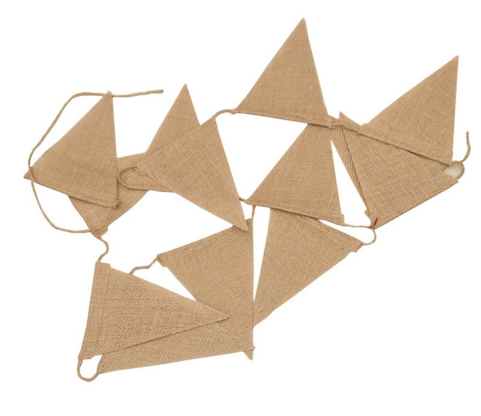 Burlap Triangle Bannershessianbannersjute Bannersphoto | Etsy