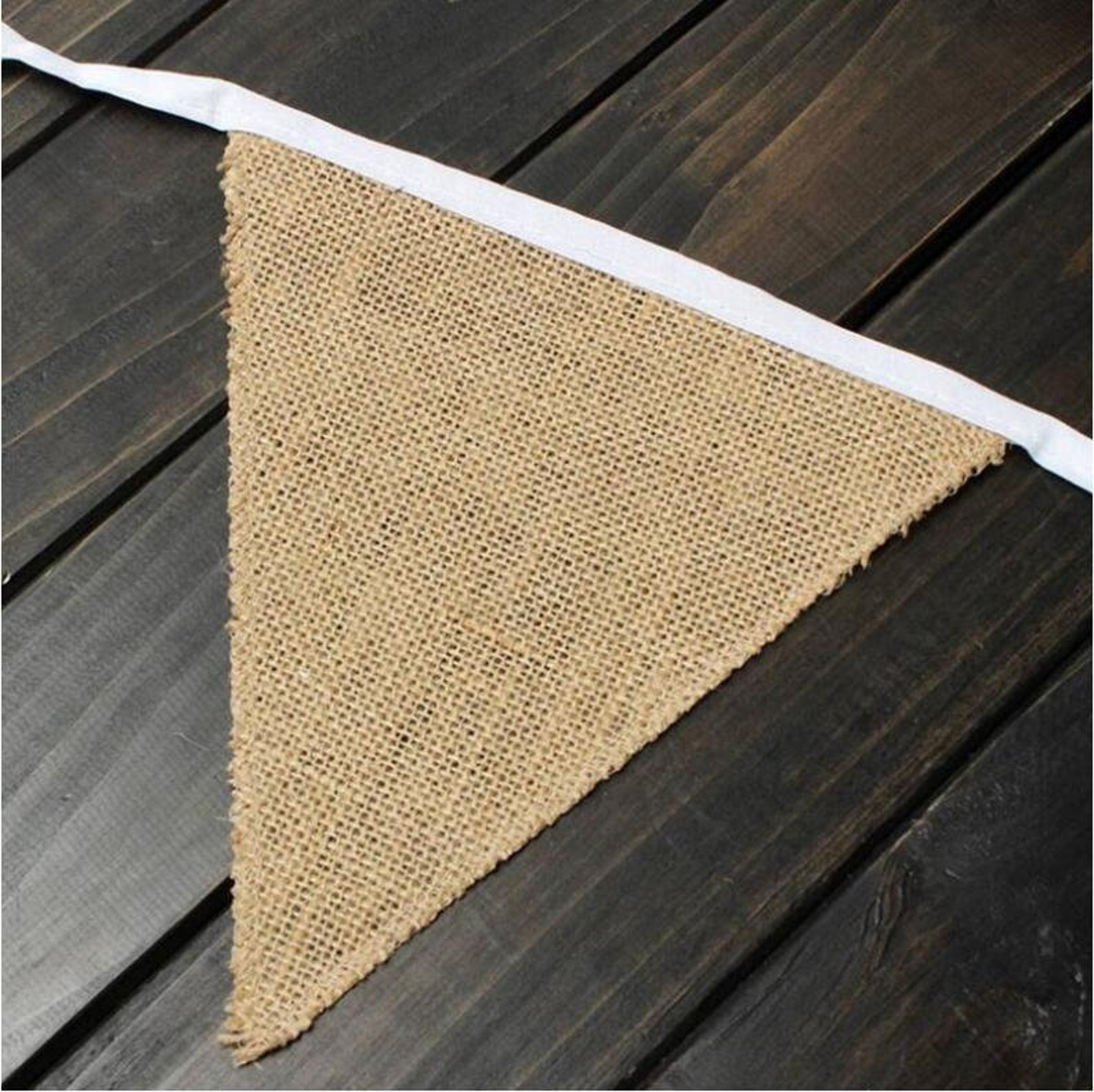 Burlap Lace Triangle BannersHessianBannersJute | Etsy