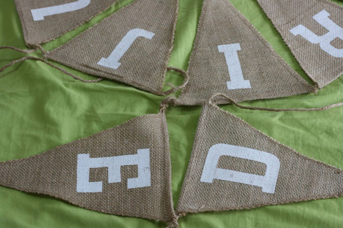 Burlap Triangle Love Hearts Banners,triangle Banners,just MARRIED ...